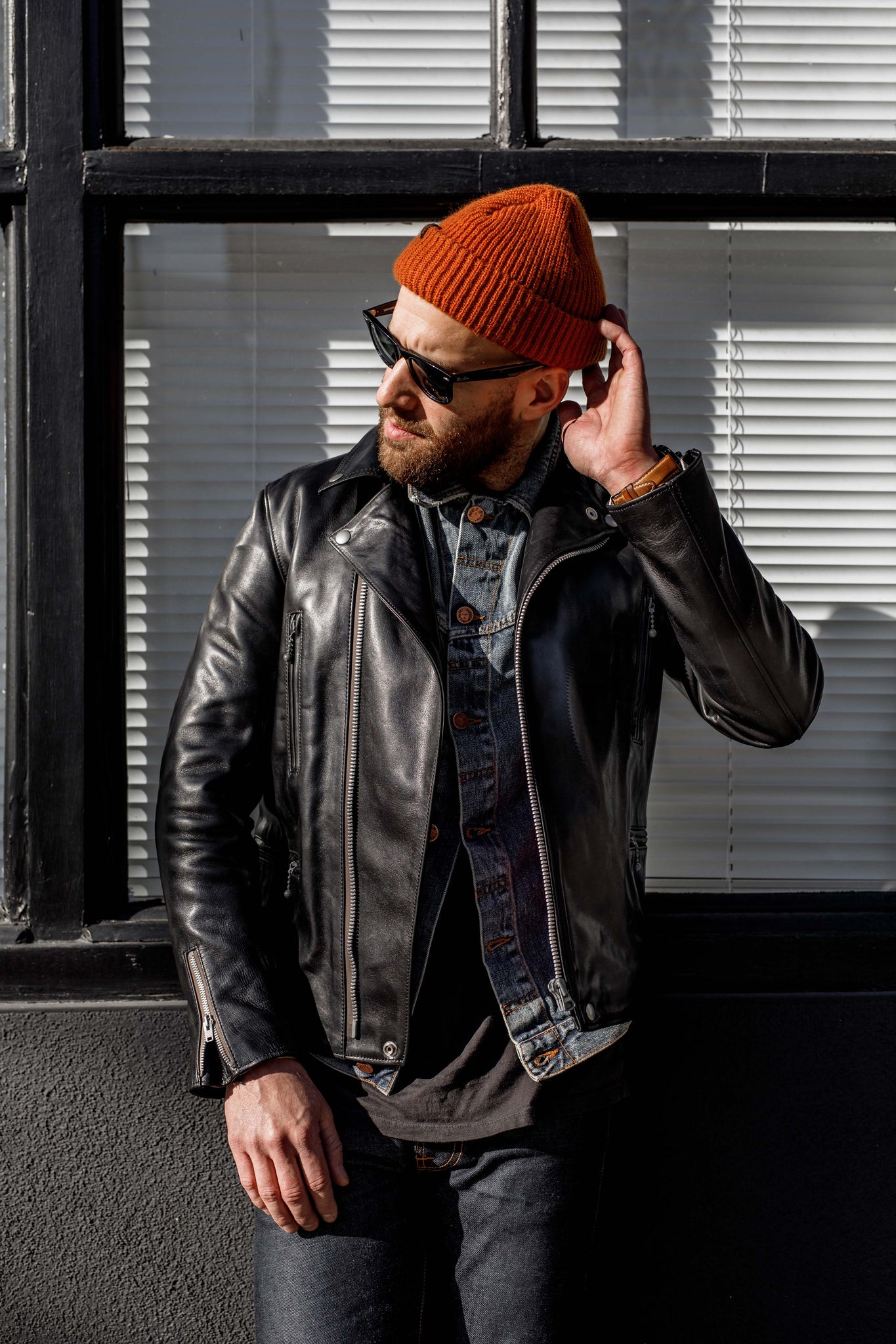 ADDICT Clothes - Double Riders Jacket - Horsehide Leather – ButterScotch LB